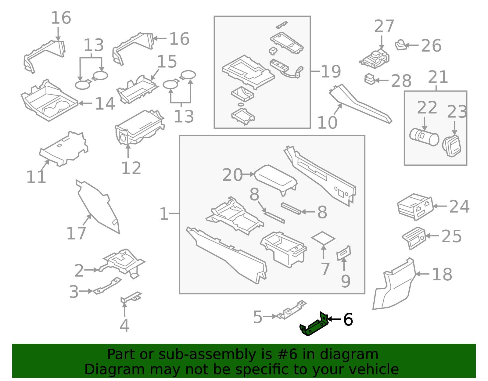 BDGF-64-42X - High-Quality Front Console Rear Bracket for 2019-2025 ...