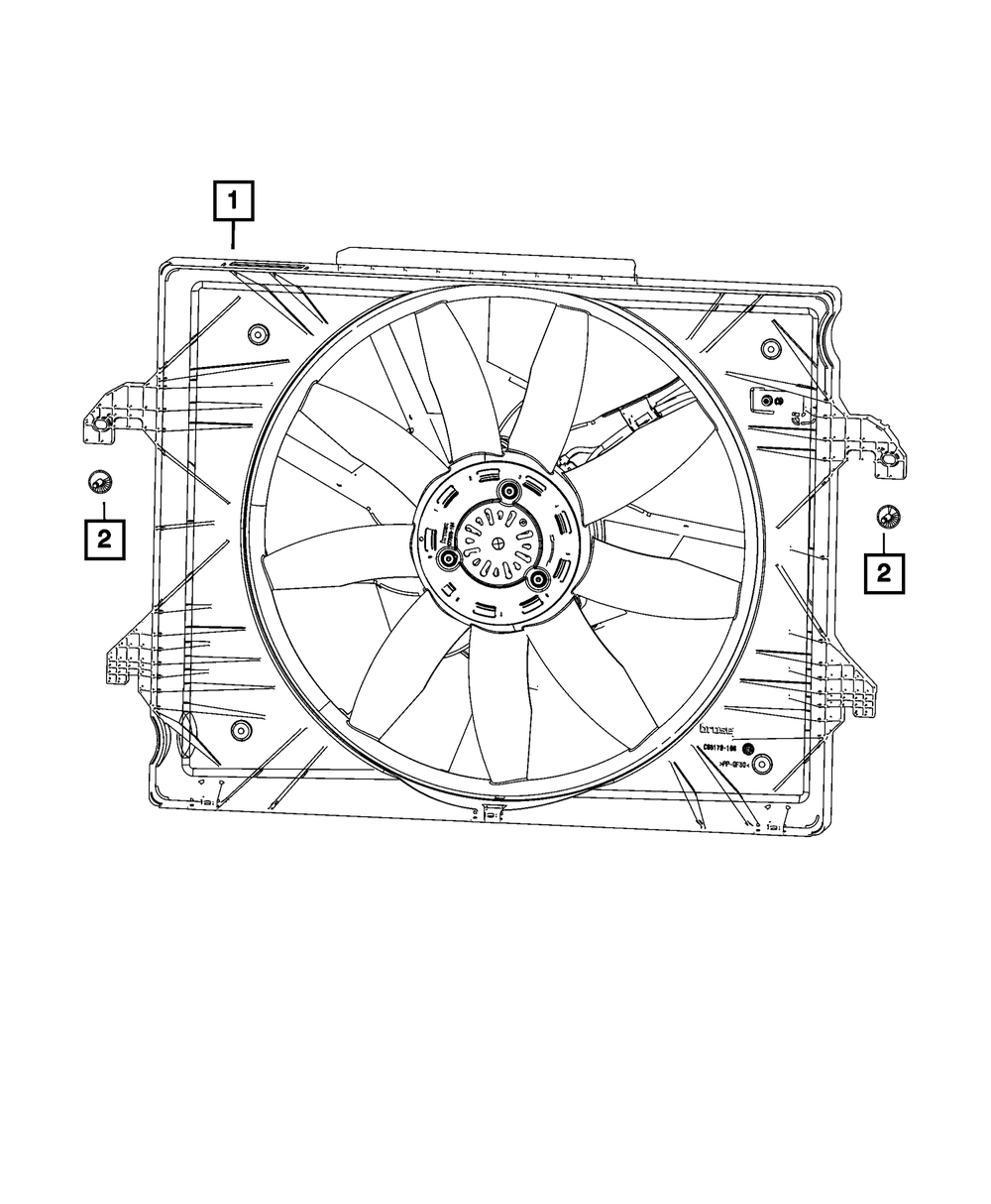 OEM Mopar Radiator Cooling Fan Module For 2019-2024 Mopar - Part No ...