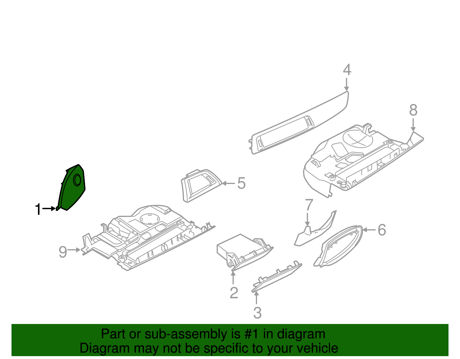 51459227099 - 2014-2021 BMW Side Cover (51-45-9-227-099) | BMW of South ...