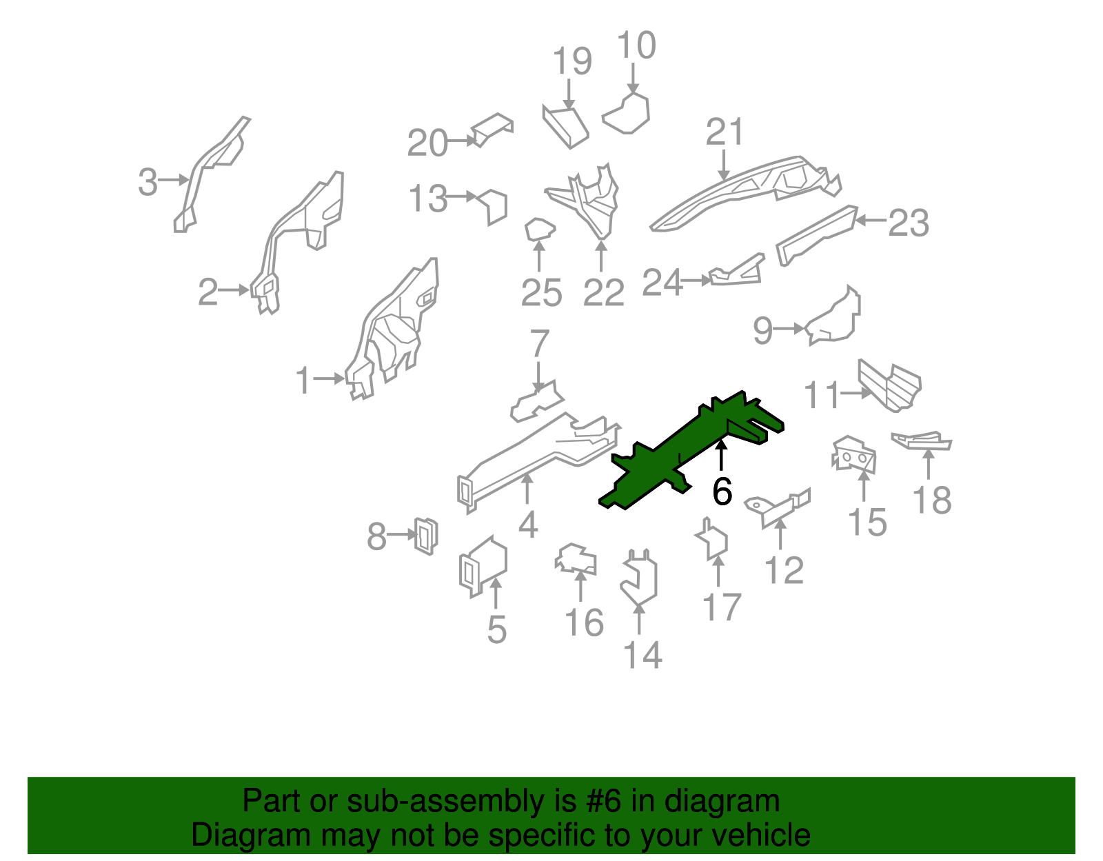 41-11-7-174-283 - Front Side Rail - 2007-2014 BMW | BMWPartsHub