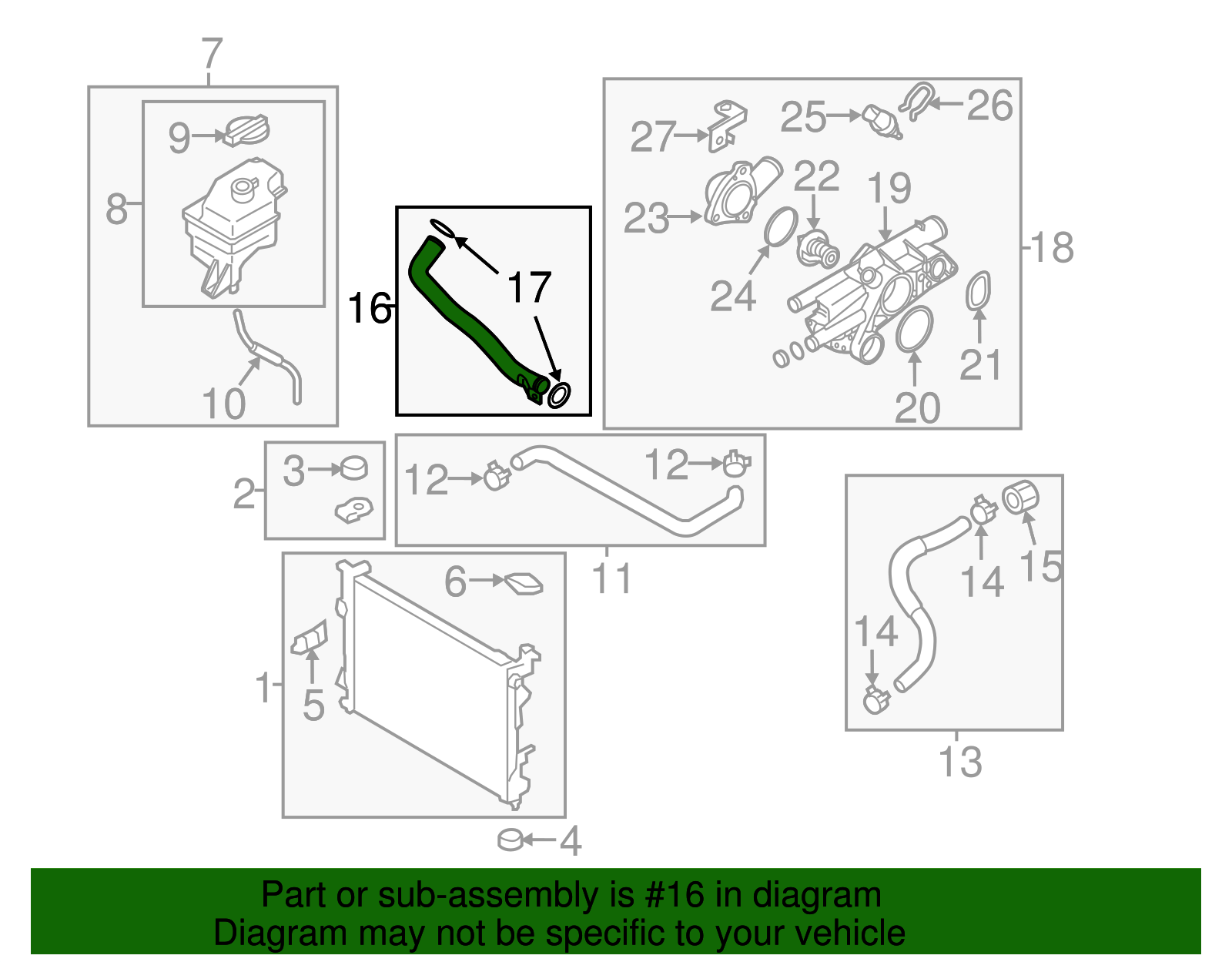2010-2021 Hyundai Water Inlet Pipe 25460-2G201 | OEM Parts Online