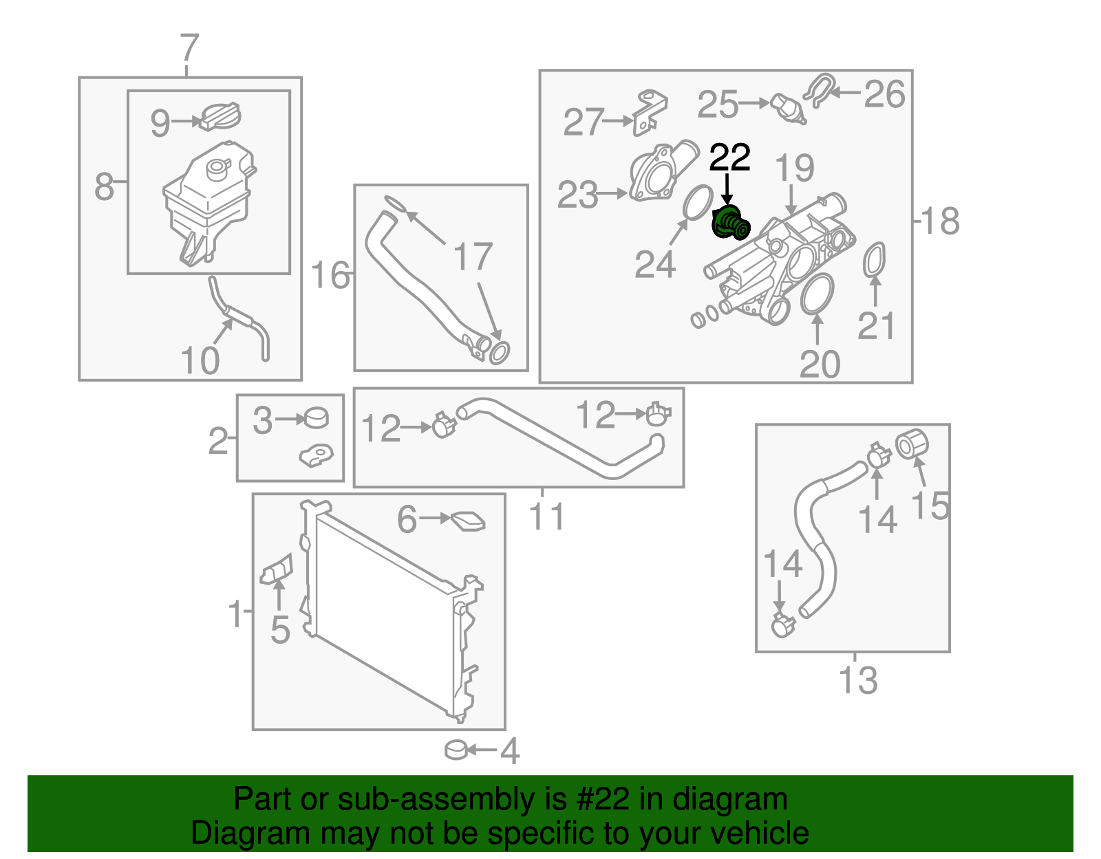 Hyundai - 25500-26100 - Thermostat - 2011-2016 Hyundai | OEM Hyundai ...