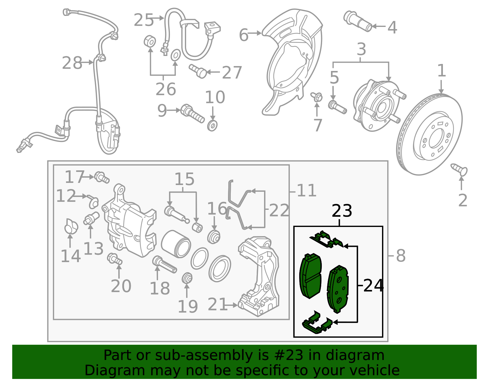 2018-2020 Hyundai Elantra GT Brake Pads Front 58101-G3A10 | OEM Parts Quick