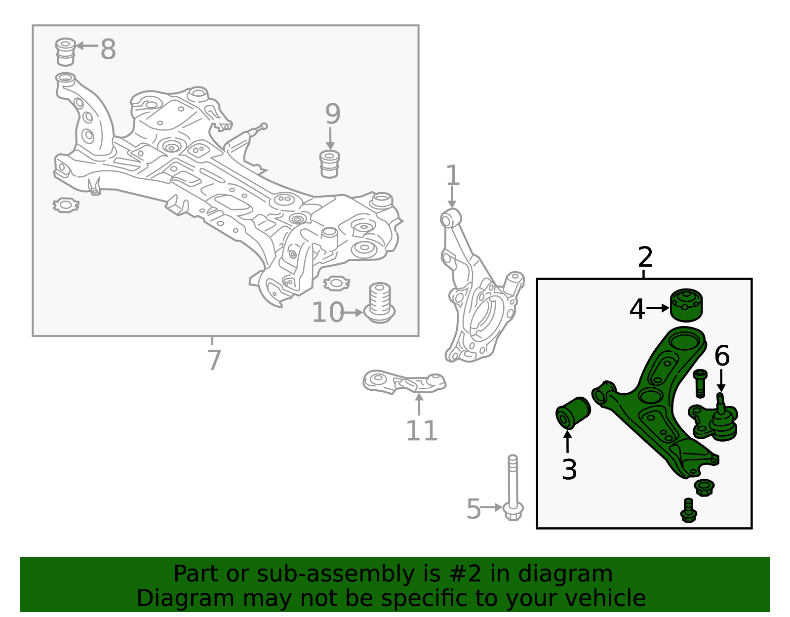 Hyundai - 54501-J9000 - Lower Control Arm - 2018-2023 Hyundai Kona ...