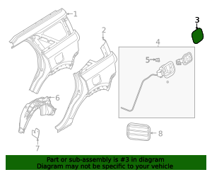 M1PZ-78405A26-A - Fuel Filler Door 2021-2025 Ford Bronco Sport | Ford ...