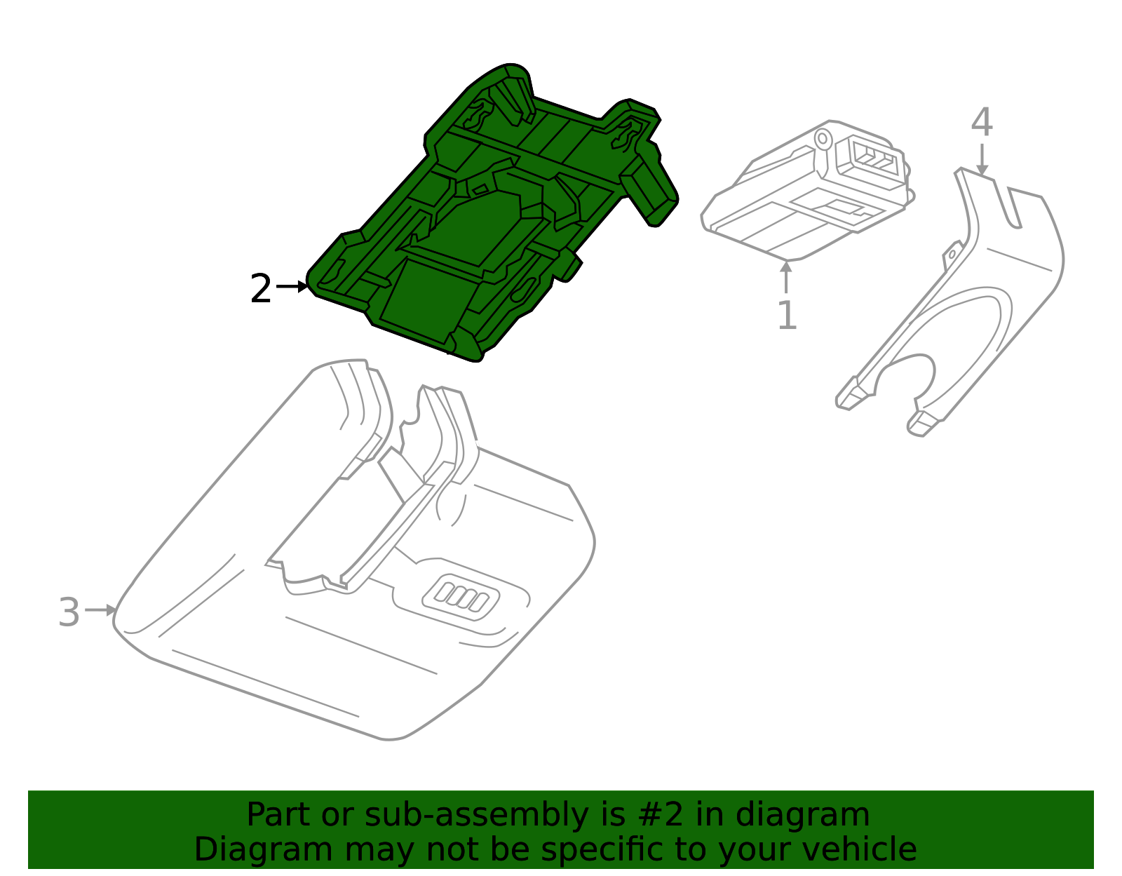2015-2020 GM Front View Driver Information Camera Bracket 23408755 GM ...