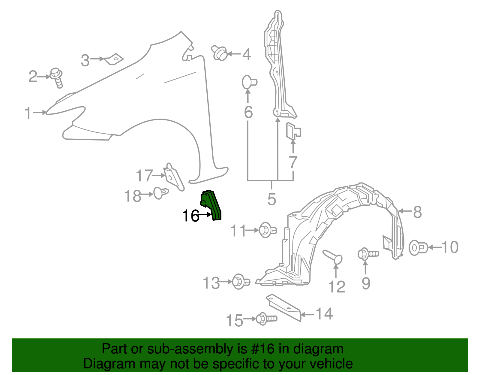 Genuine Toyota Guide part# 53153-02010 for 2016-2018 Toyota | Ourisman ...