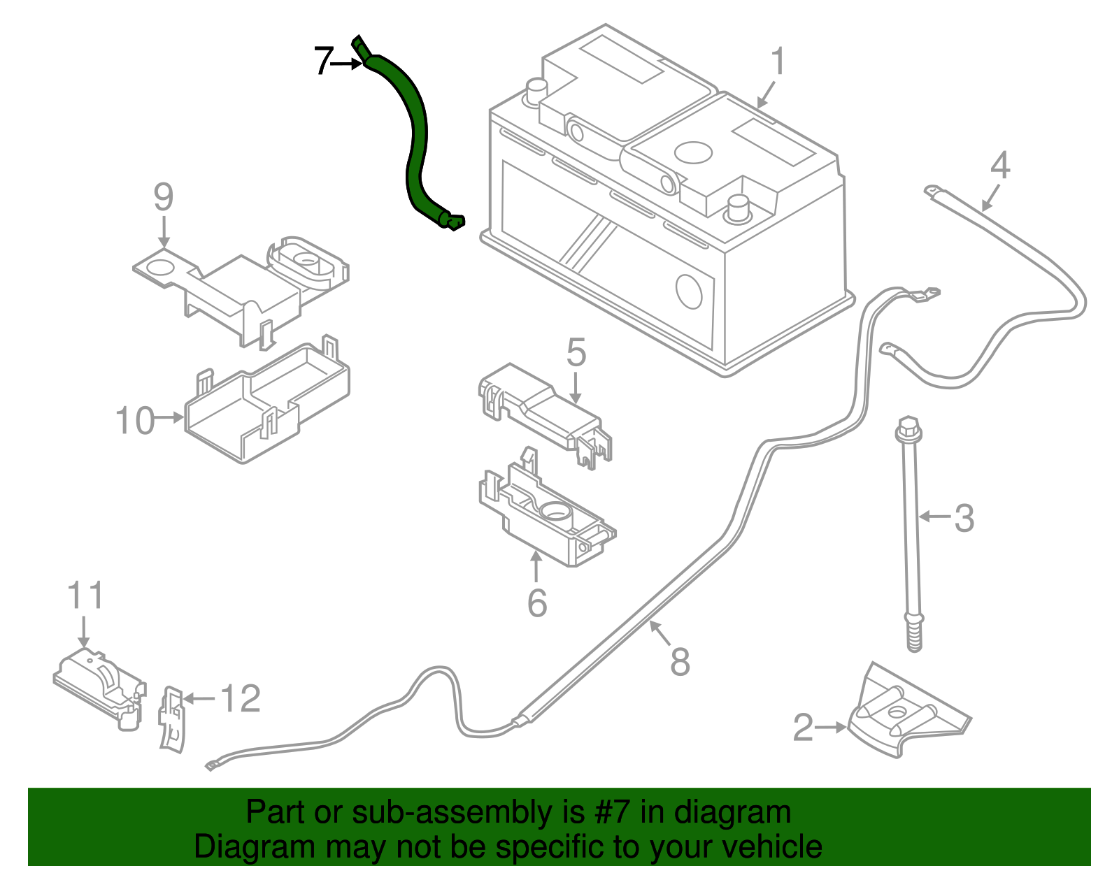 61217620566 - 2004-2010 BMW Negative Cable (61-21-7-620-566) | BMW of ...