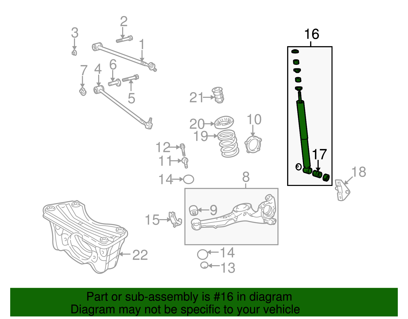 2001-2005 Toyota RAV4 Shock Absorber 48531-49285 | Toyota Parts Center