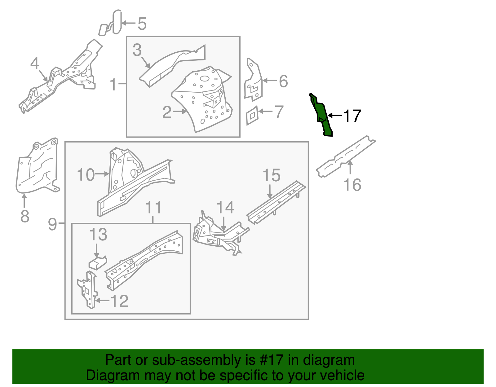 2016-2023 Nissan Maxima Rail Reinforced 67419-3TA0A | Hart Nissan of NoVa