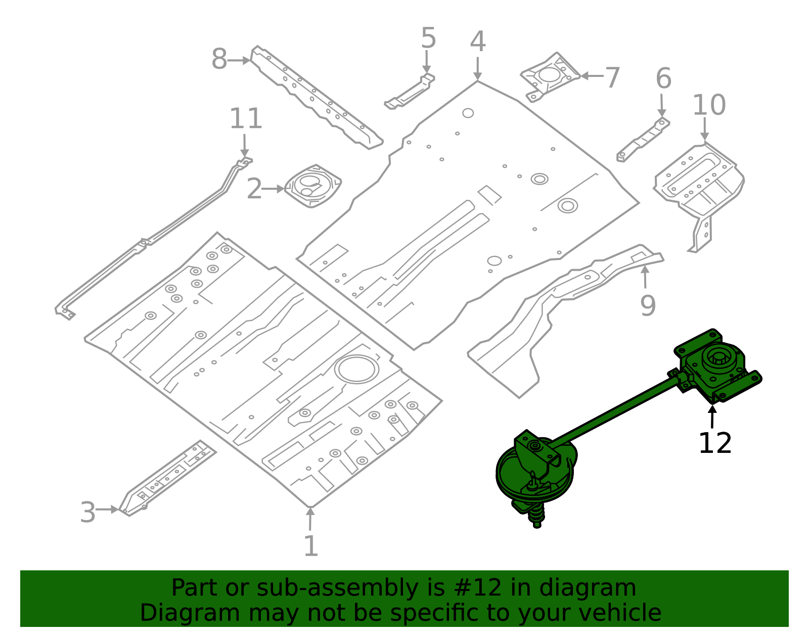 57210-6TA0A - Carrier Assembly-Spare Wheel, Luggage Room 2017-2020 ...
