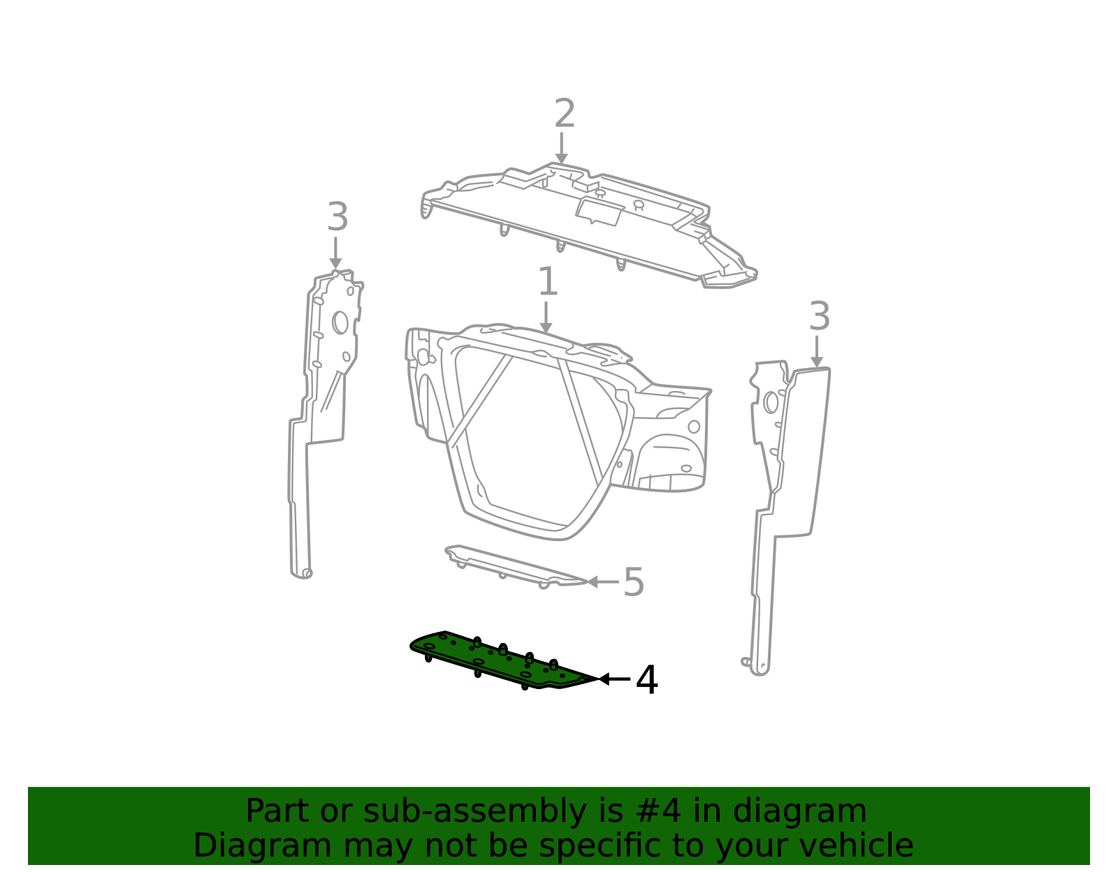 2005-2007 Ford | Air Deflector | 5C3Z-8327-AA | Walls' Ford Parts