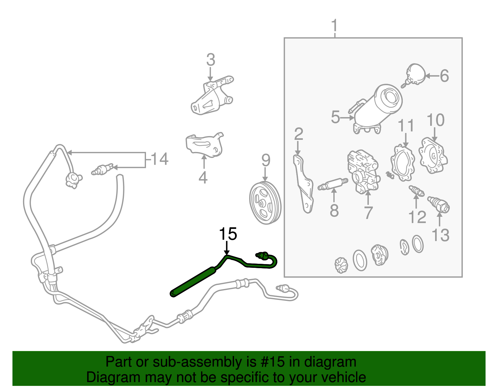 Genuine Toyota Return Hose part# 44412-04020 for 1998-2004 Toyota ...