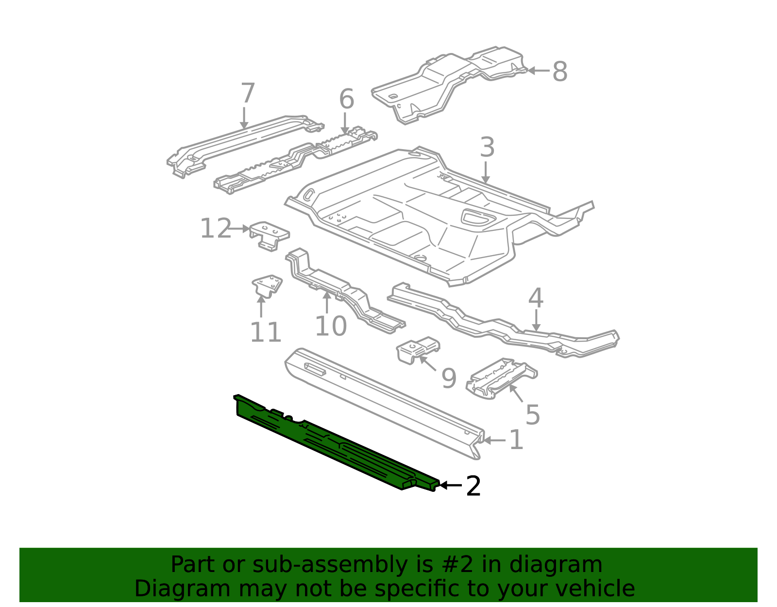 1998-2011 Ford Ranger Inner Rocker F87Z-1310110-BA | Awesome Parts Ford