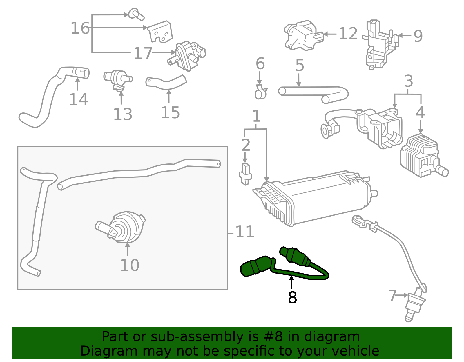 2023-2025 Toyota Oxygen Sensor 89467-F6020 | Toyota Parts Center