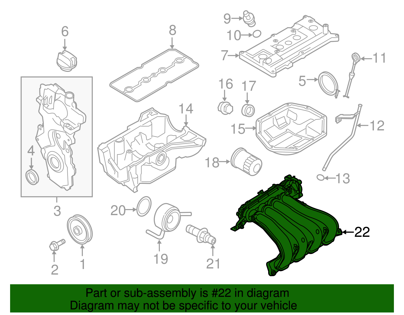 19318376 - 2015-2018 Chevrolet City Express - Engine Intake Manifold ...
