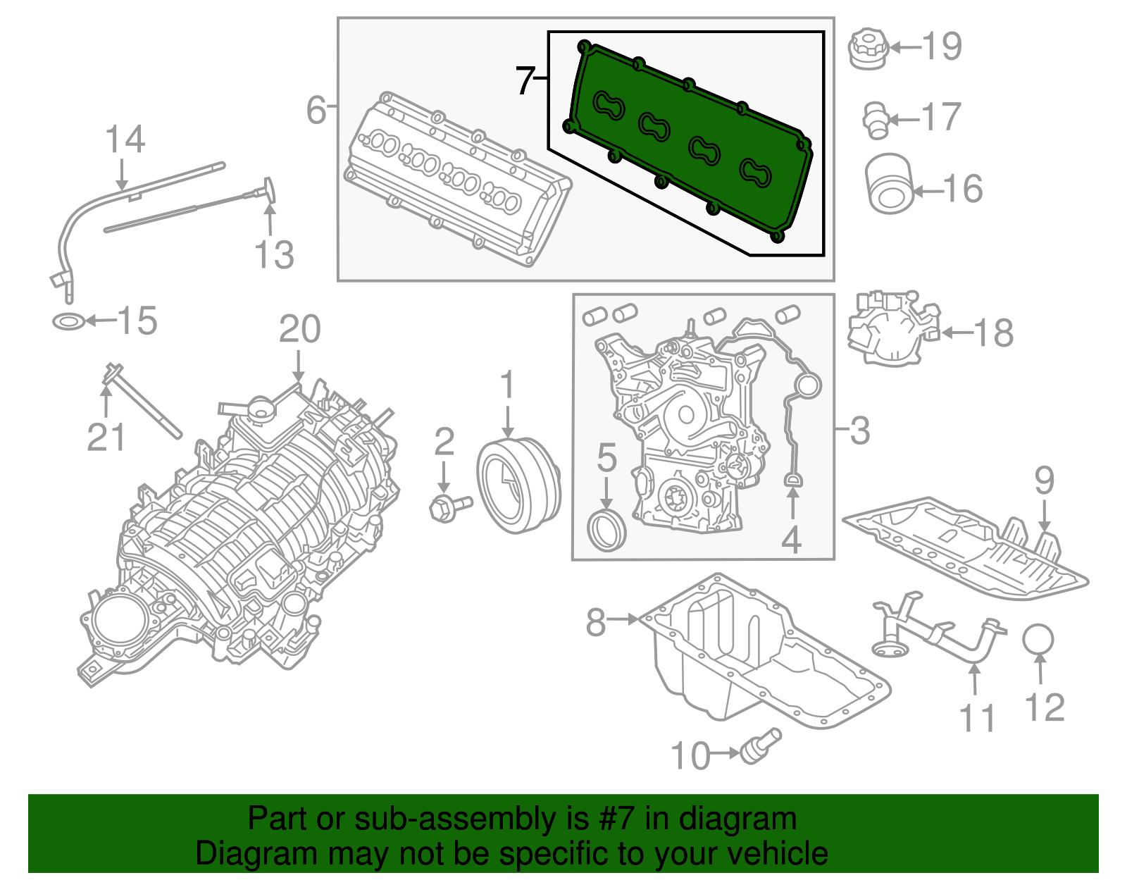 2003-2025 Mopar Valve Cover Gasket 05114179AB | Mopar Parts Canada