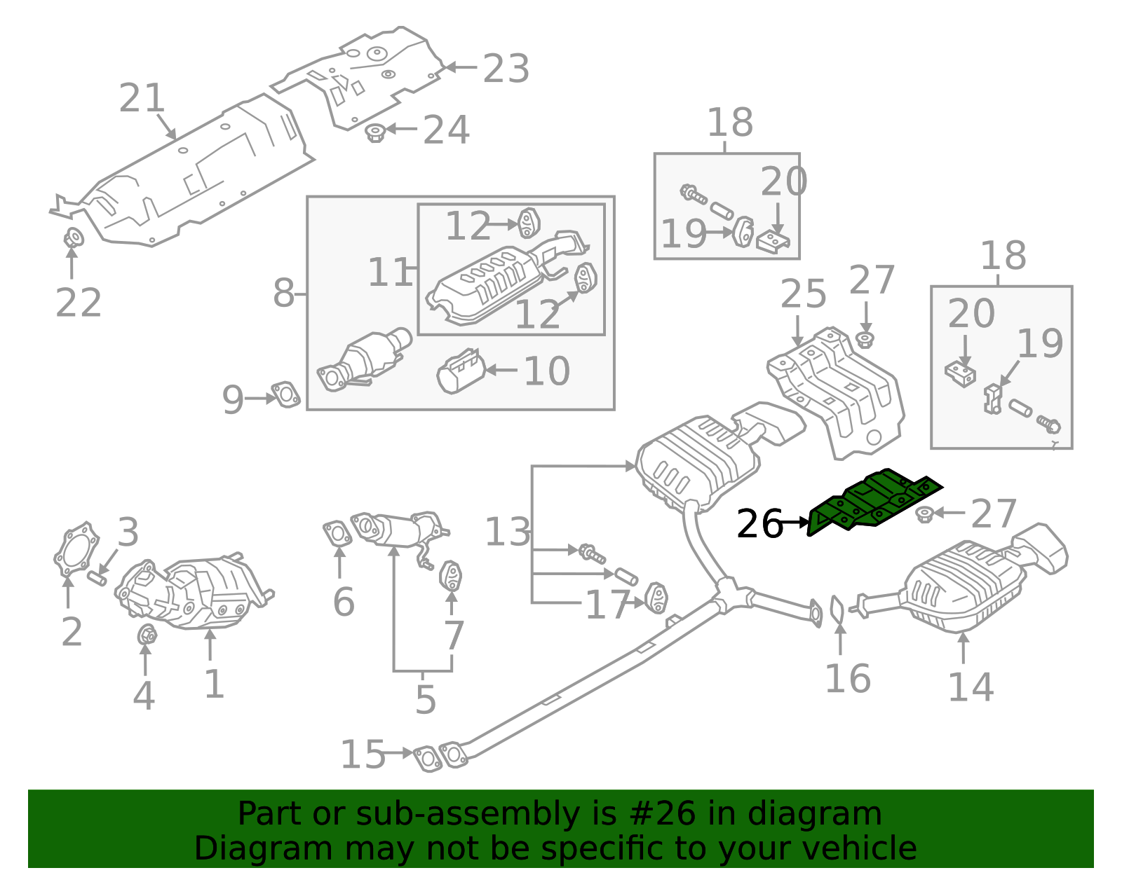 2016-2020 Kia Optima Muffler Shield - Driver's Side (LH) 28795-C1000 ...