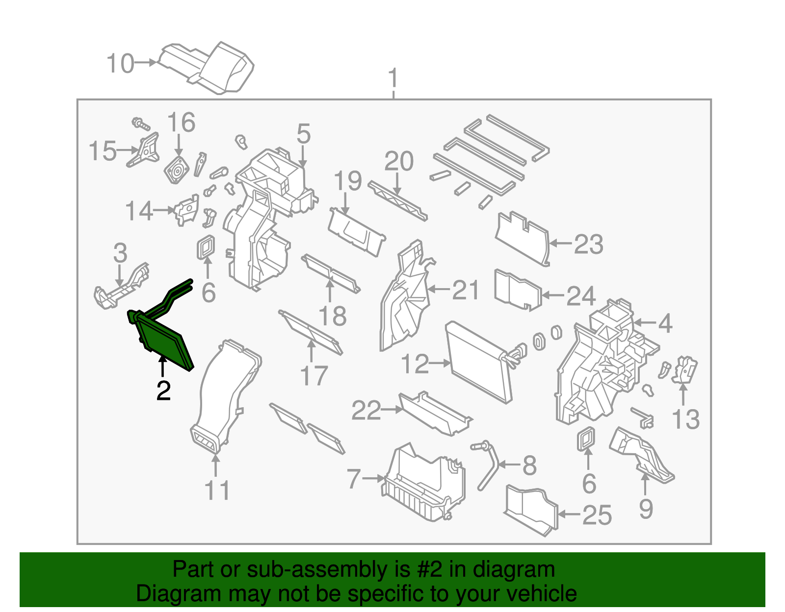 2011-2013 Kia Sorento | Heater Core | 97138-1U000 | Kia Auto Parts