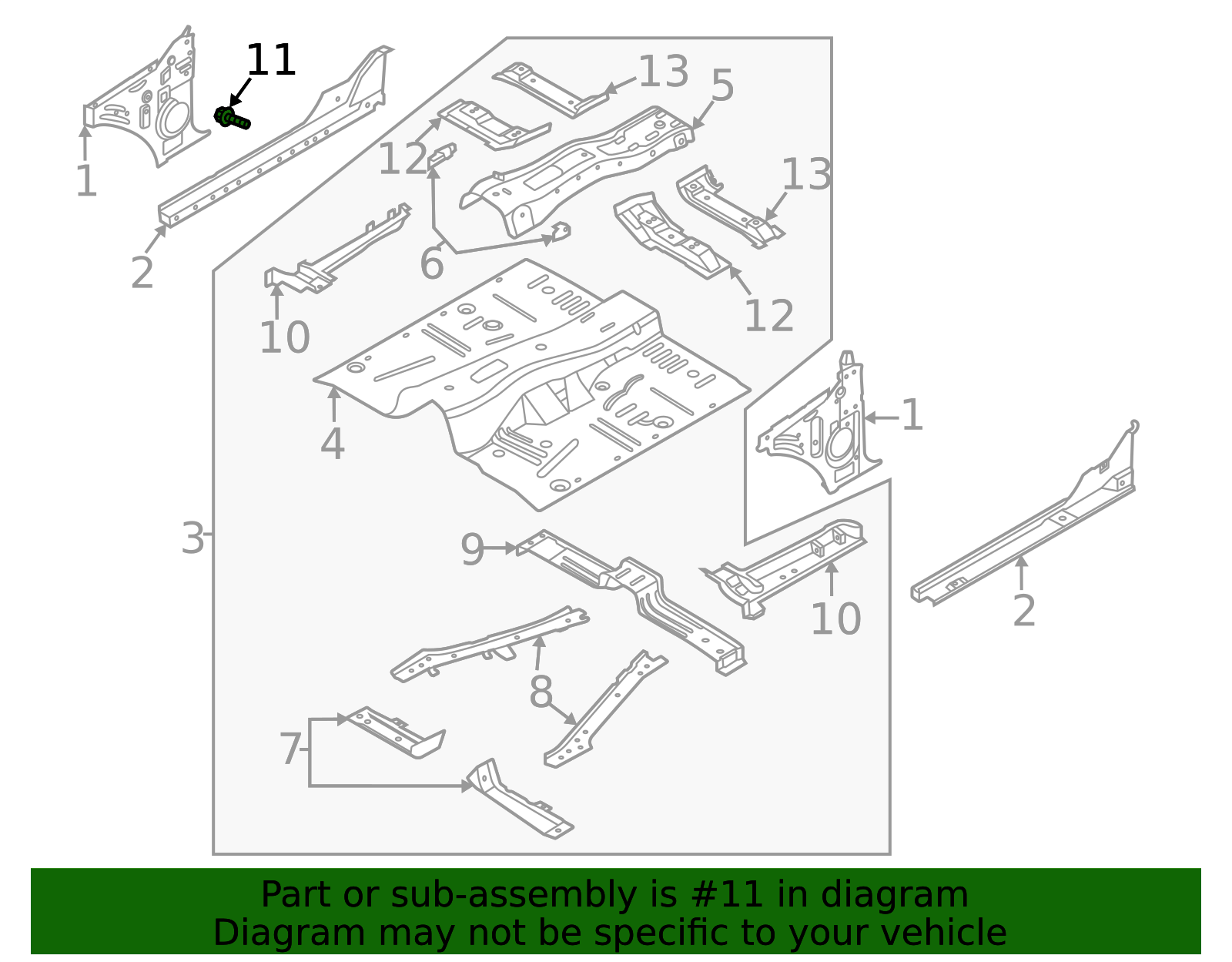 Genuine OEM Ford Part - Floor Rail Bolt W706698-S438 | Genuine OEM Ford ...