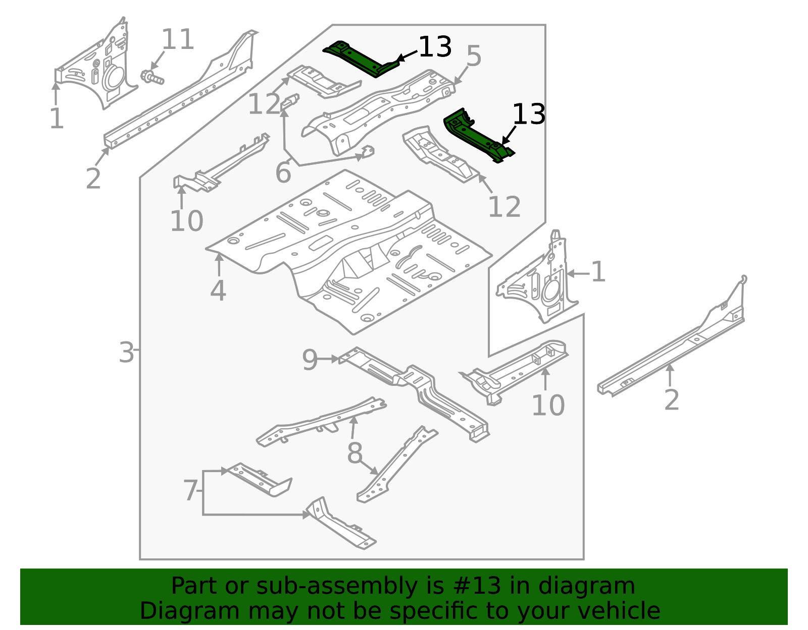 Floor Pan Reinforcement - Chassis Support Bracket | AutoNation Parts