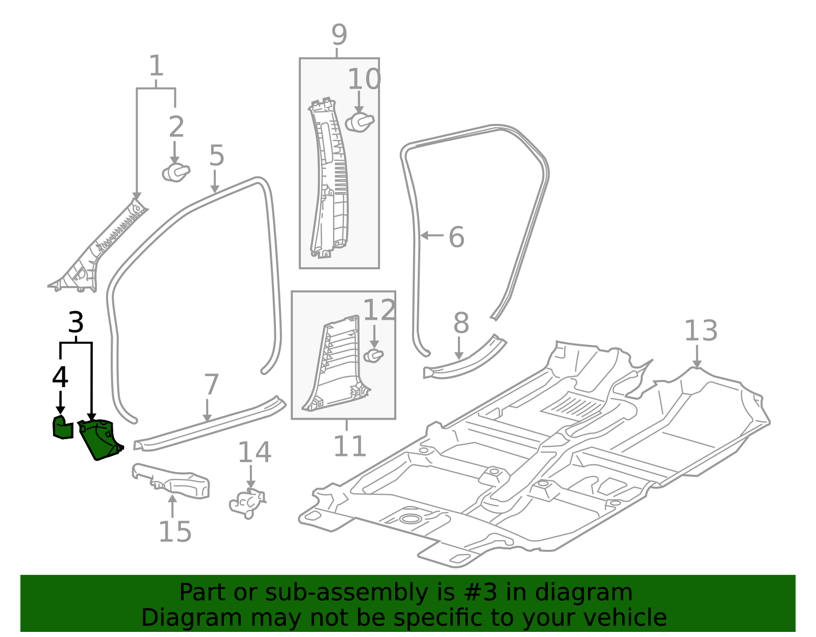 Toyota Kick Panel Trim - Lower Cabin Side Cover - Part #62112-52300-C0 ...
