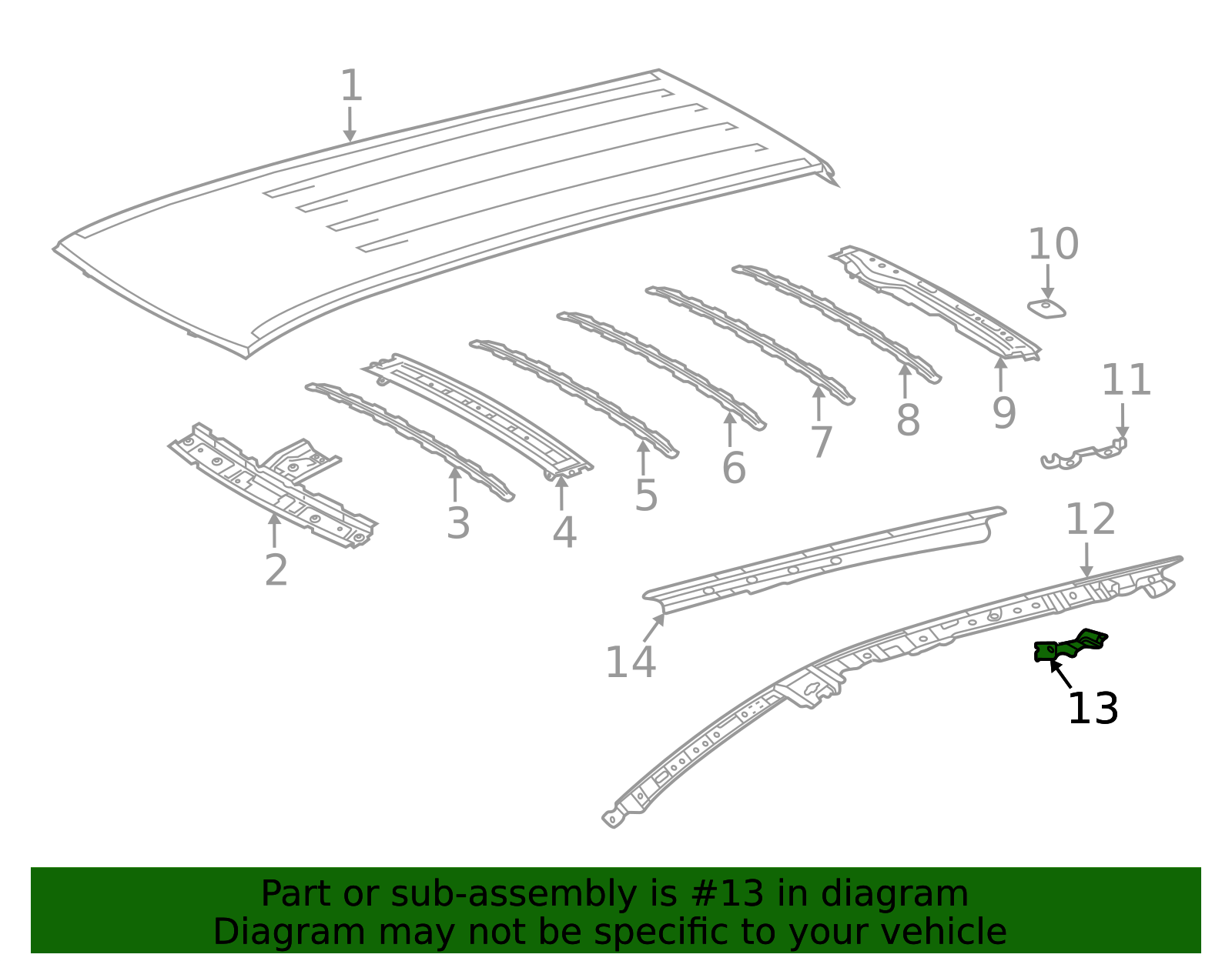 61385-0E070 - High-Quality Roof Side Rail Bracket for 2020-2025 Toyota ...