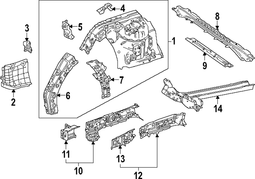 57017-30060 - 2023-2024 Toyota Crown - Rail Section | Nucar Toyota Parts
