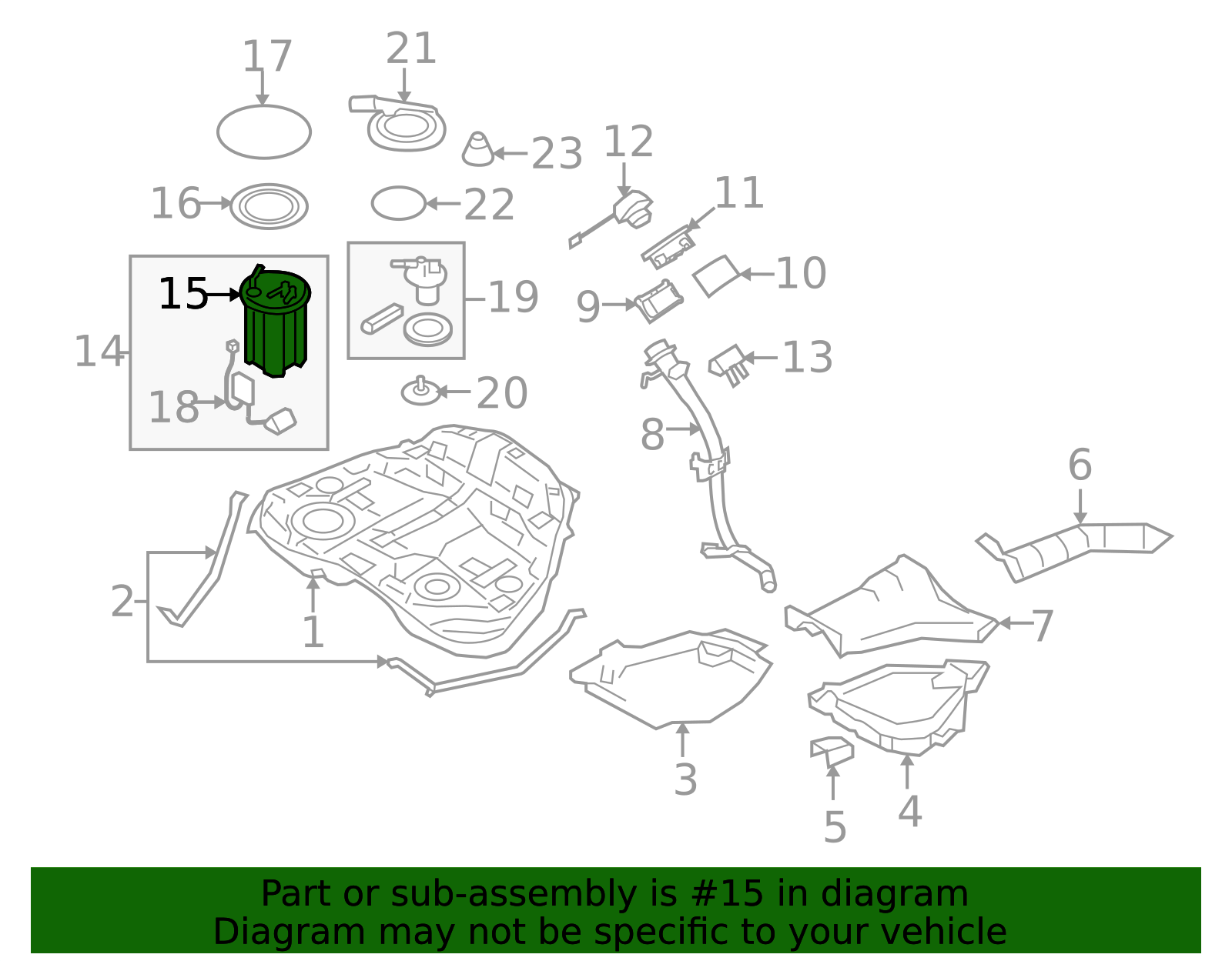 42022AJ100 - Fuel Pump 2009-2014 Subaru | Subaru Direct Wholesale