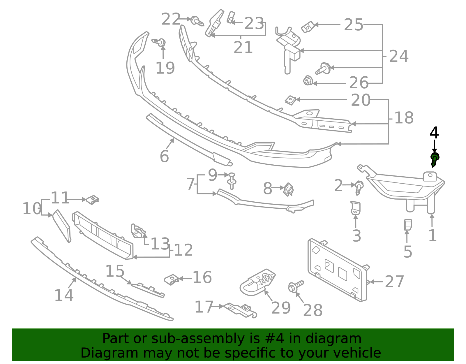 2021-2025 Ford Fog Lamp Assembly Bolt -W720714-S450B | TascaParts.com