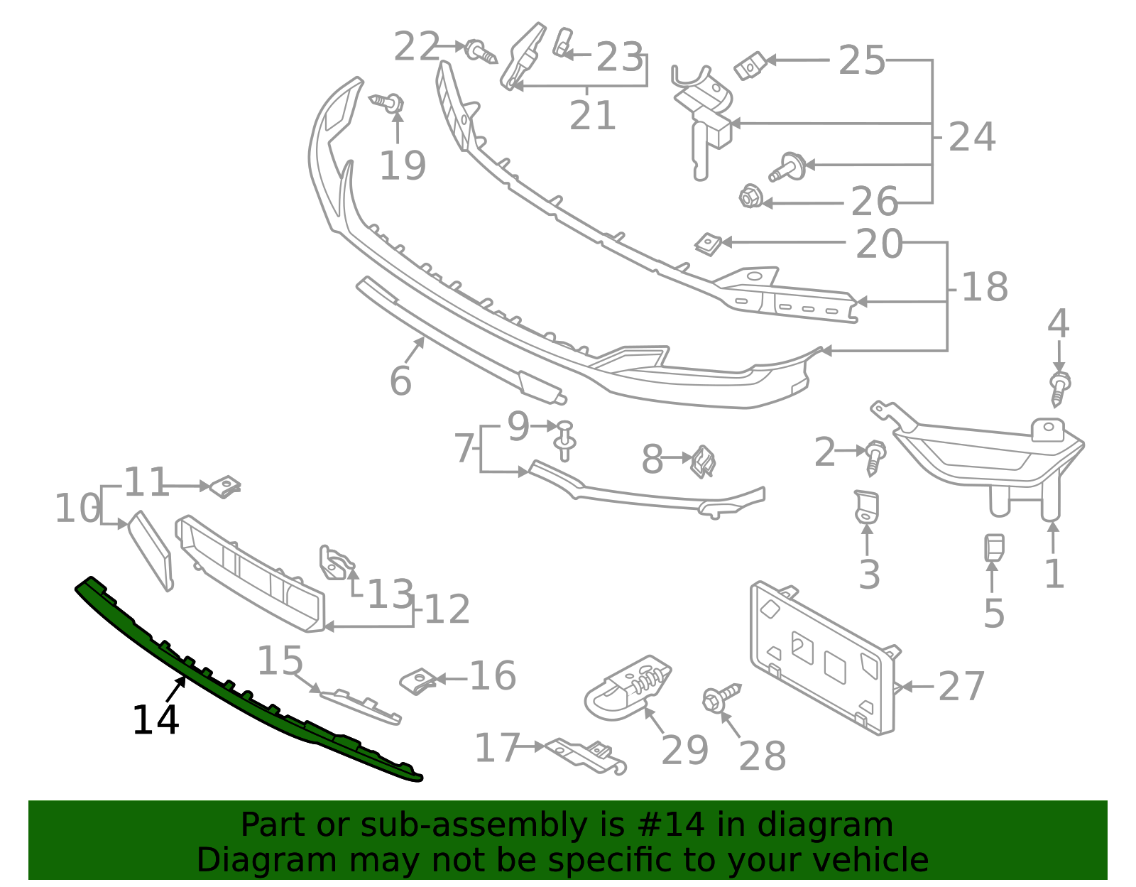 Genuine OEM Ford Part - Lower Molding ML3Z-8419-BAPTM | Genuine OEM ...