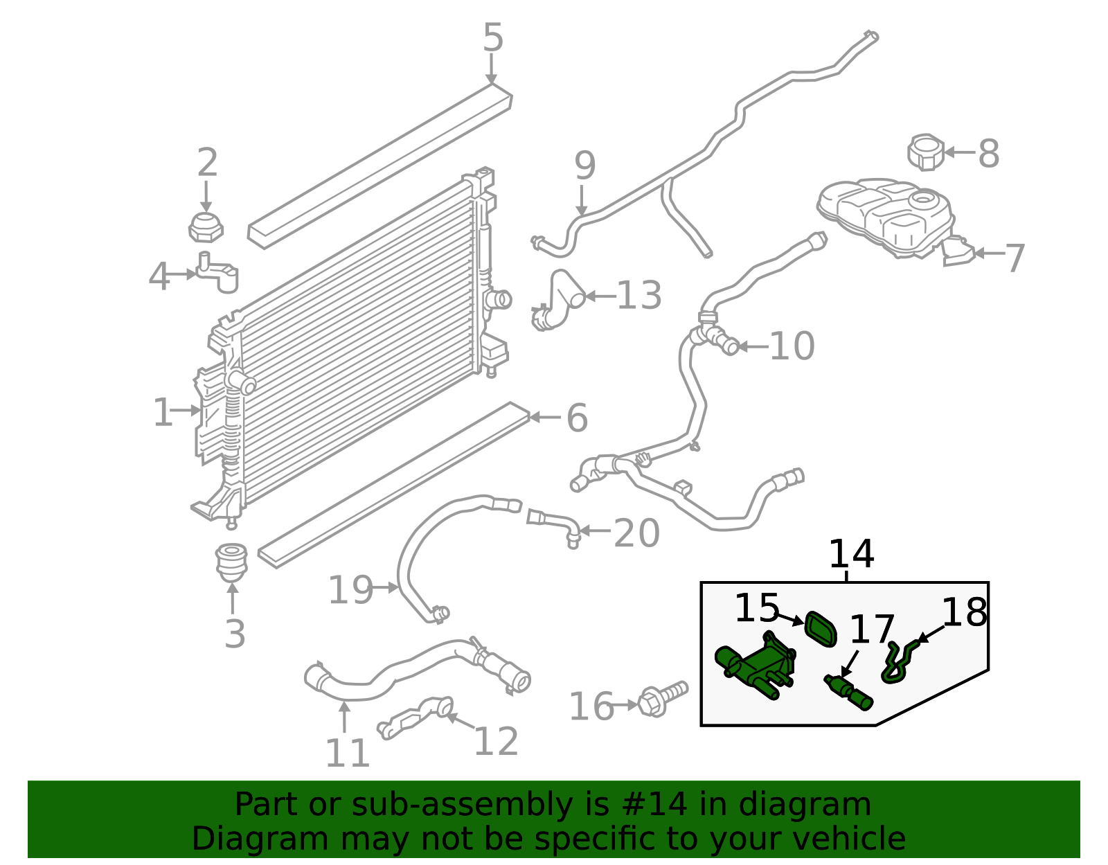 2012-2020 Ford Cooling System Bypass Line Adapter CJ5Z-8K556-A ...