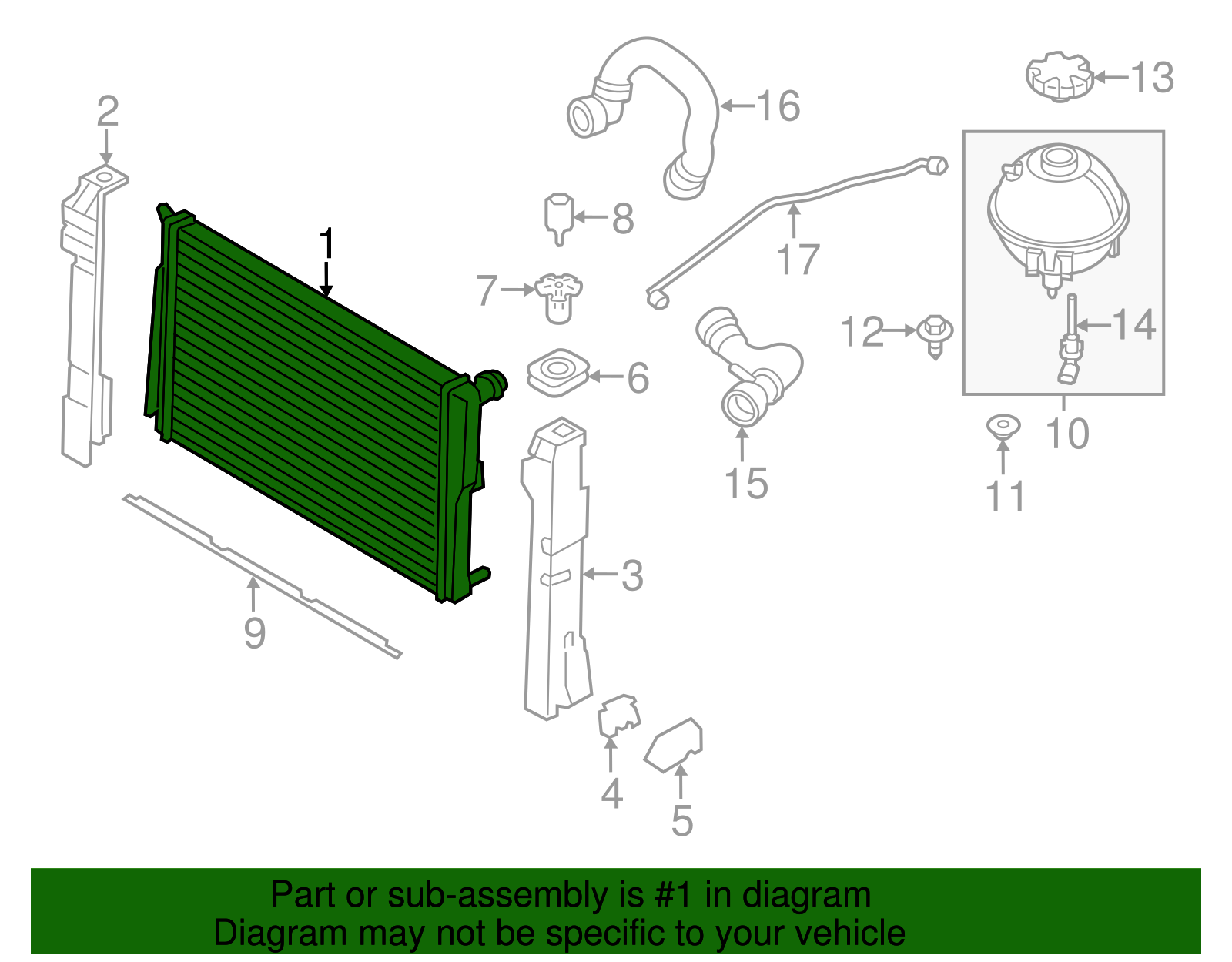 17118623350 - 2011-2018 BMW Radiator Assembly (17-11-8-623-350) | BMW ...
