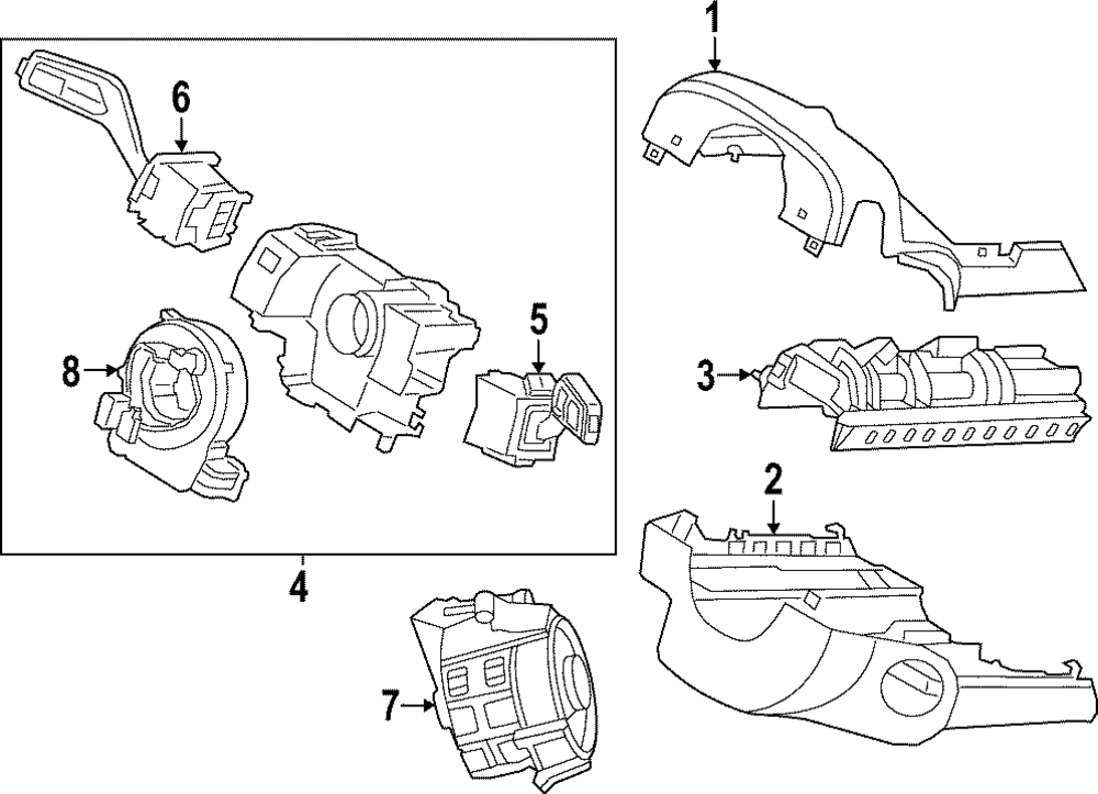 2025 Ford Maverick Switch Housing SZ6Z-3F791-CA | Ford OEM Parts Outlet