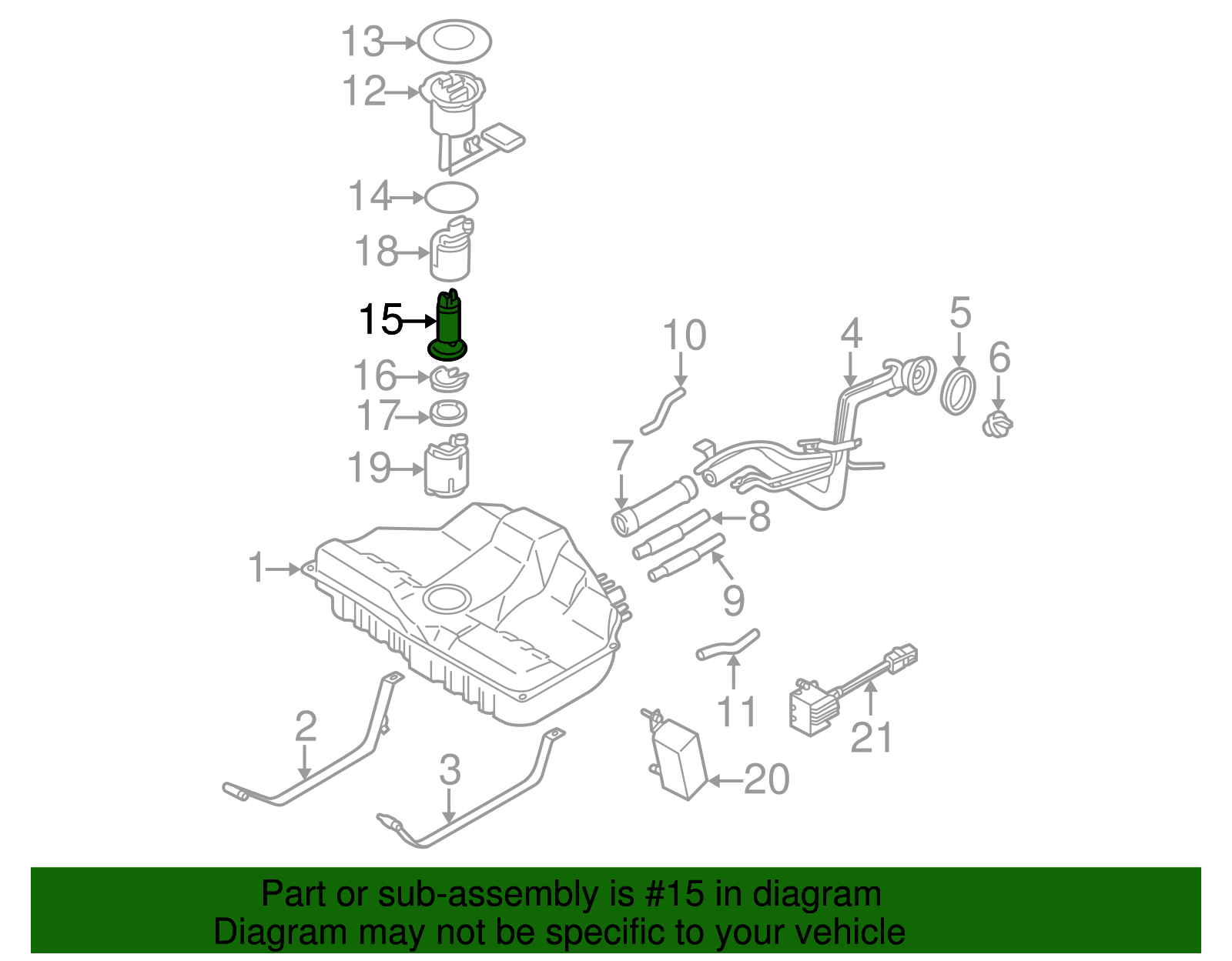17042-5Y700 - Fuel Pump 2002-2003 Nissan Maxima | Nissan Parts ...