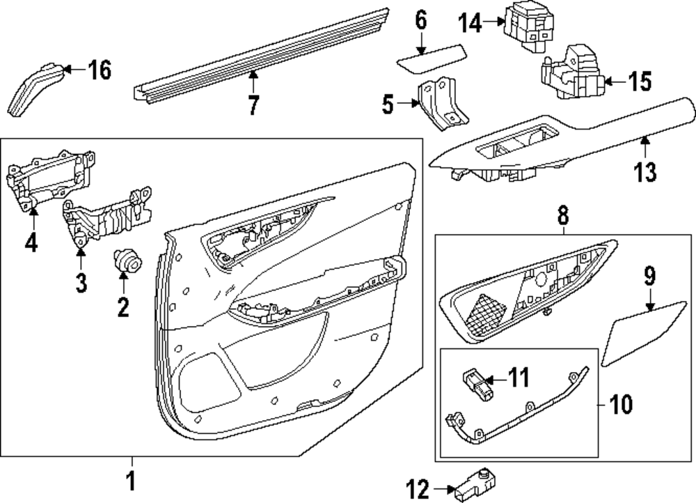 2025 Lexus Trim Molding 67708-F6041-C2 | Lexus of Pembroke Pines Parts