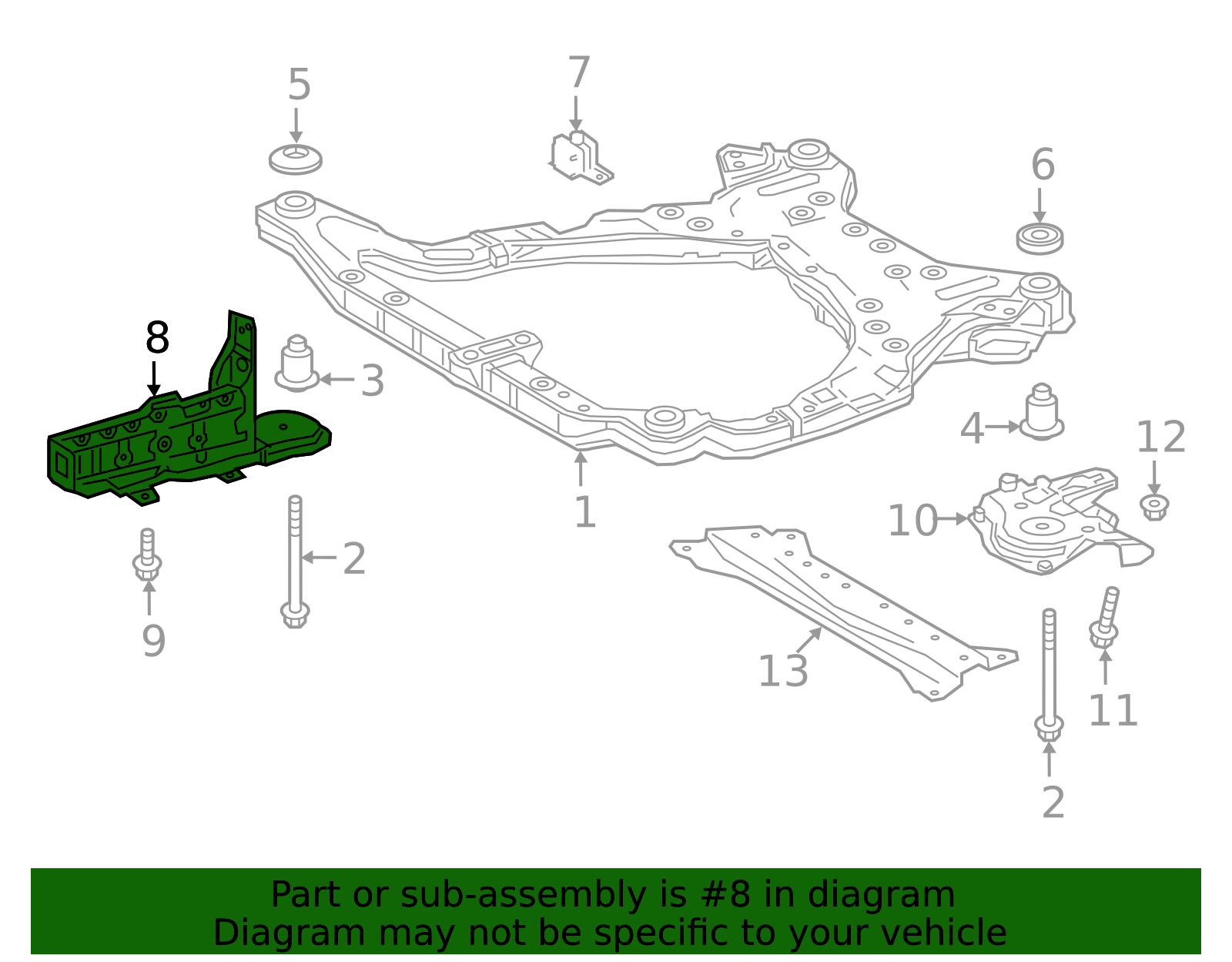 Suspension Sub-Frame Reinforcement Bracket 52102-06010 | Toyota Parts ...