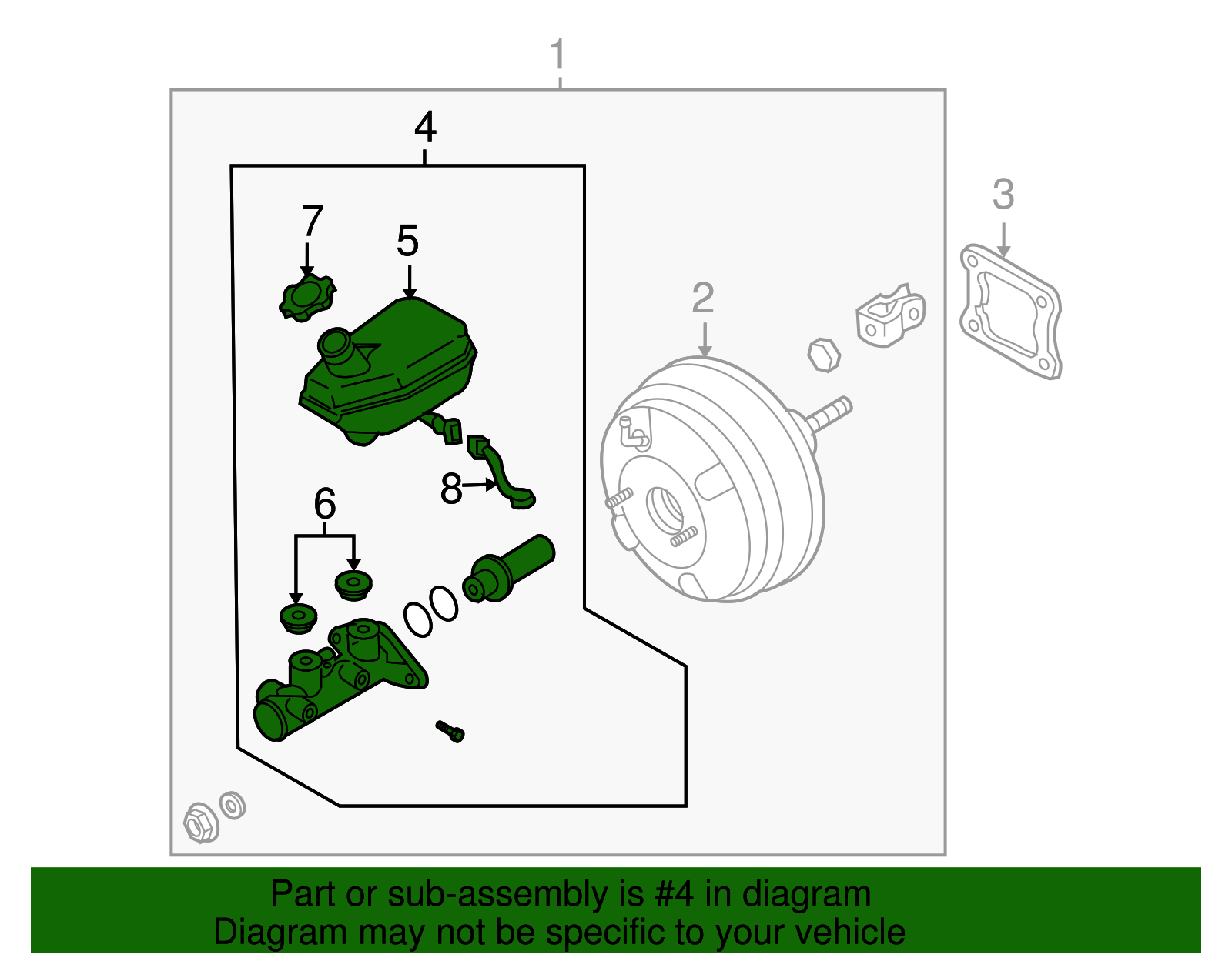 Hyundai - 58510-4D550 - Master Cylinder - 2007-2008 Hyundai Entourage ...