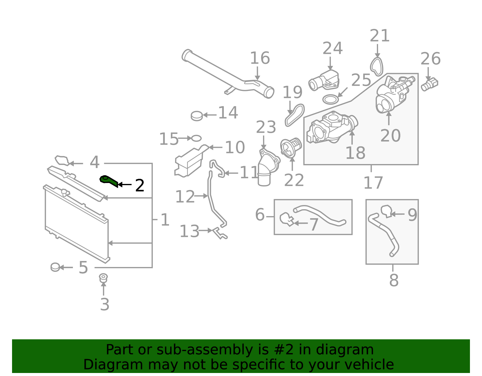 2010-2012 Hyundai Santa Fe Radiator Assembly Upper Bracket 25333-2B700 ...