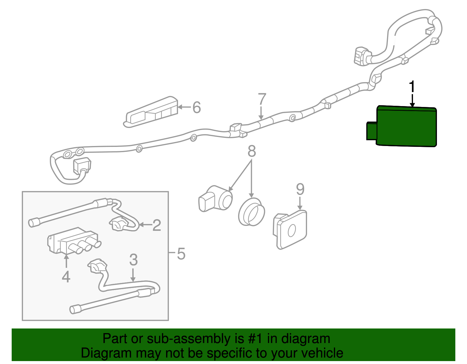 2018-2024 GM Driver Side Obstacle Detection Control Module 84418801 ...