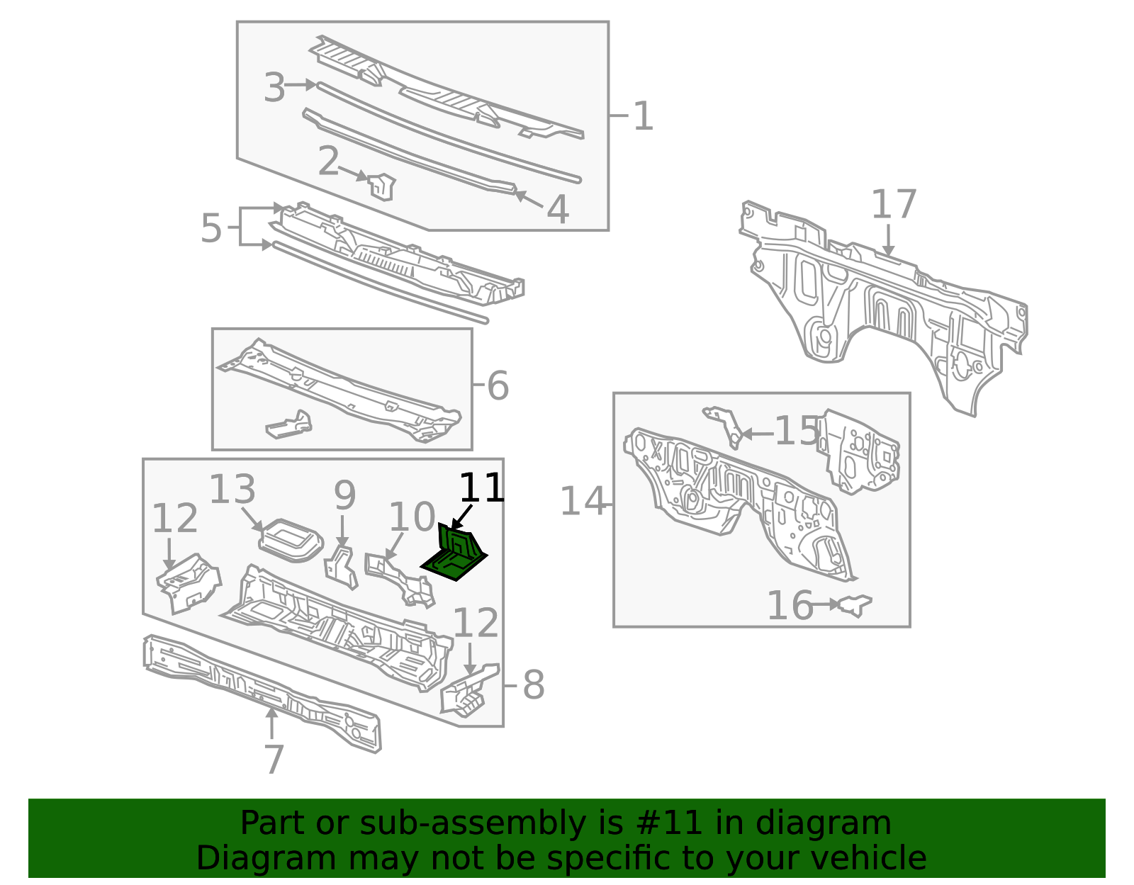 97245656 - 2004-2012 GM - Steering Column Support Bracket Reinforcement ...