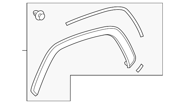 2019-2025 Toyota Wheel Opening Molding 75602-0R090 | Toyota San Diego Parts
