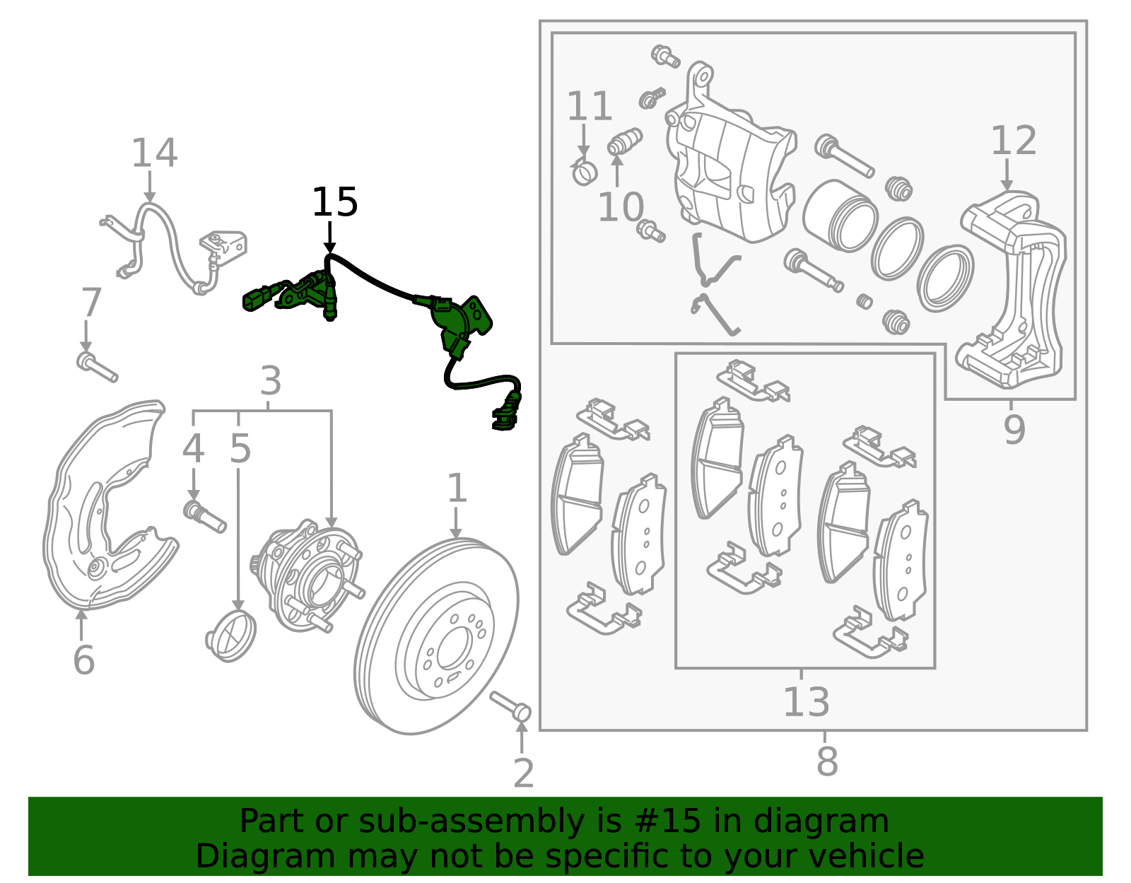 59810-J5050 - Front Speed Sensor 2018-2023 Kia Stinger | Kia.Parts Store