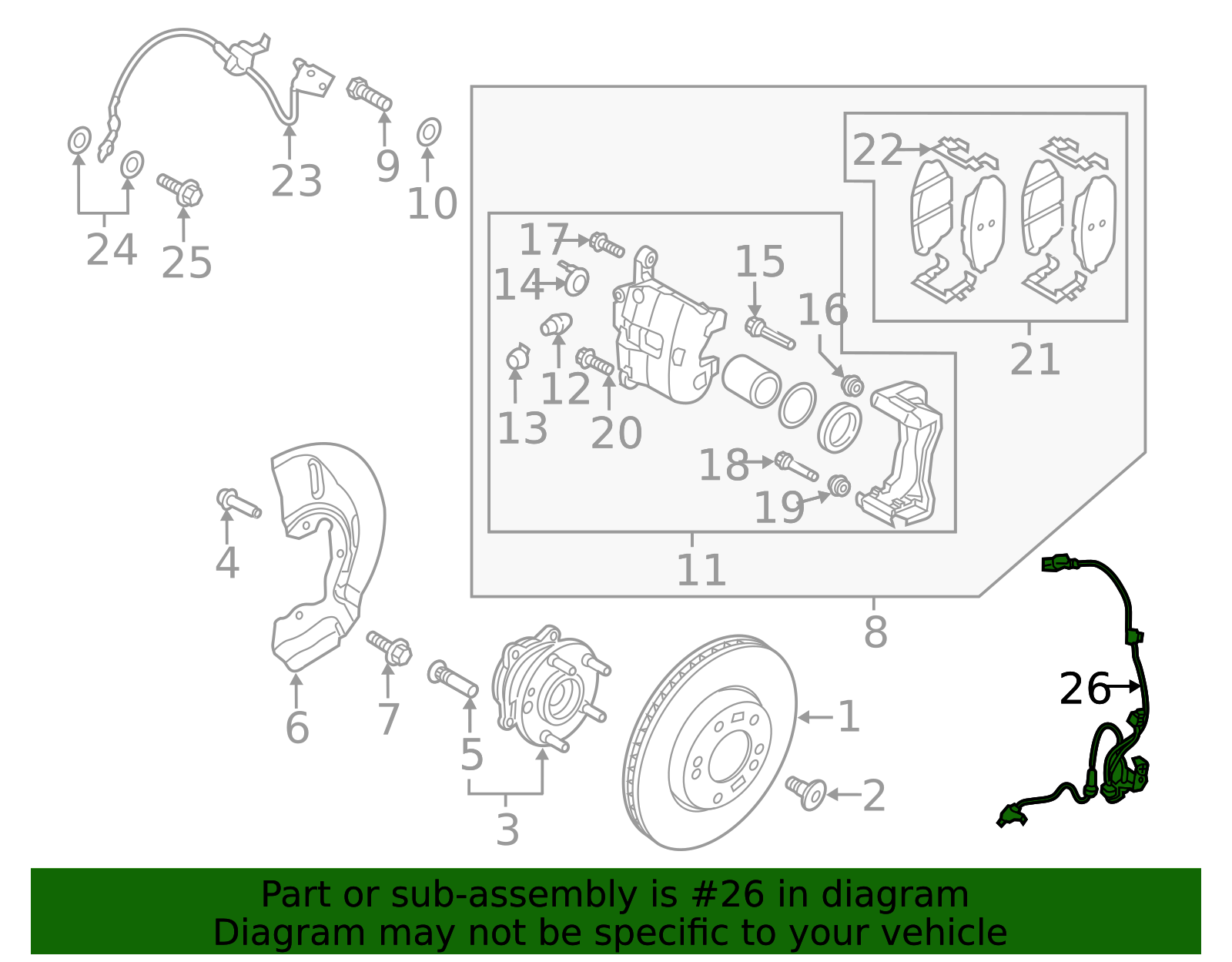 2022-2025 Hyundai Tucson ABS Wheel Speed Sensor 58940-N9000 | OEM Parts ...