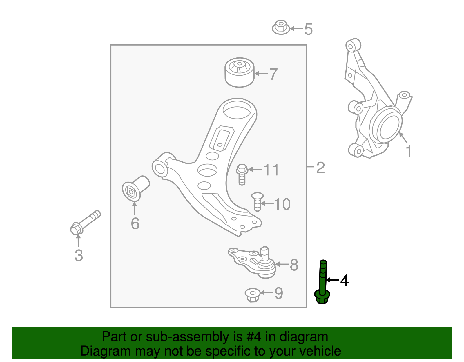 54563-3K000 - Lower Control Arm Rear Bolt 2007-2025 Kia | Kia Cheap Parts