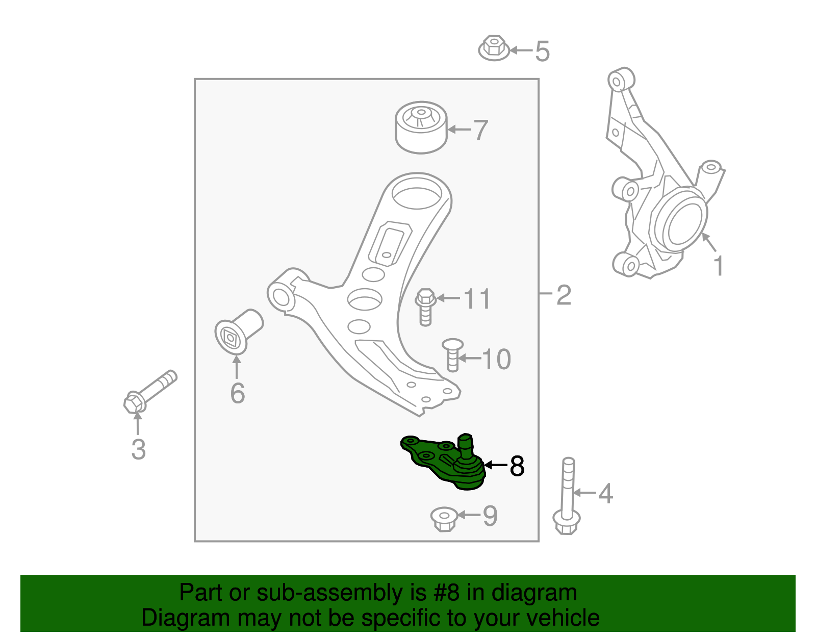 54530-B2100 - Lower Ball Joint 2014-2019 Kia | Kia.Parts Store