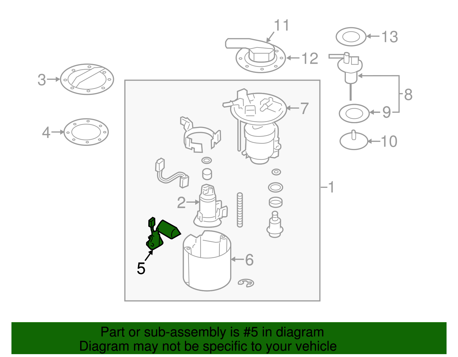 2014-2021 Subaru Level Sensor 42081SG000 | Subaru Parts Guys