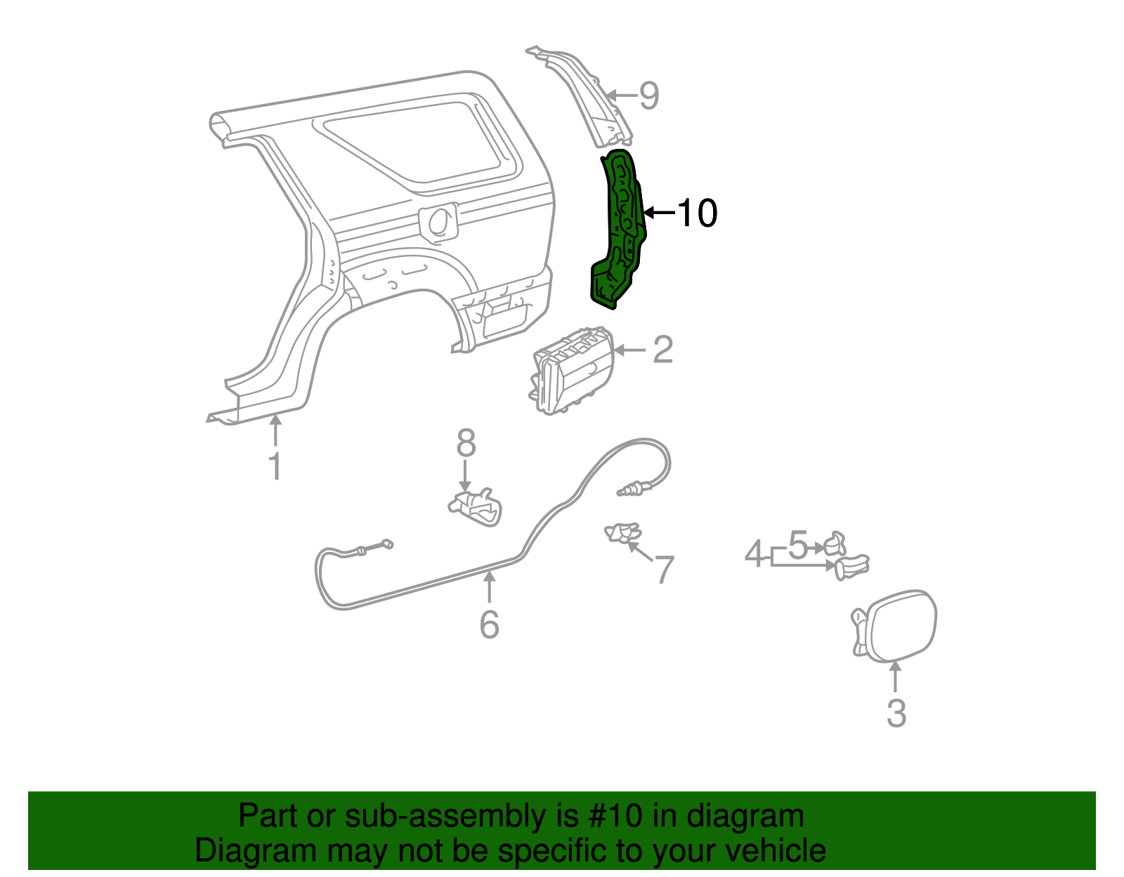 2003-2009 Toyota 4Runner 2003-2009 Toyota 4Runner - Trough 61621-35020 ...