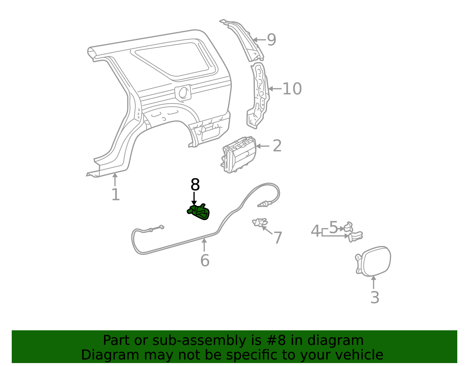 Genuine Official Toyota Release Handle part# 77306-28050-C0 for 2003 ...