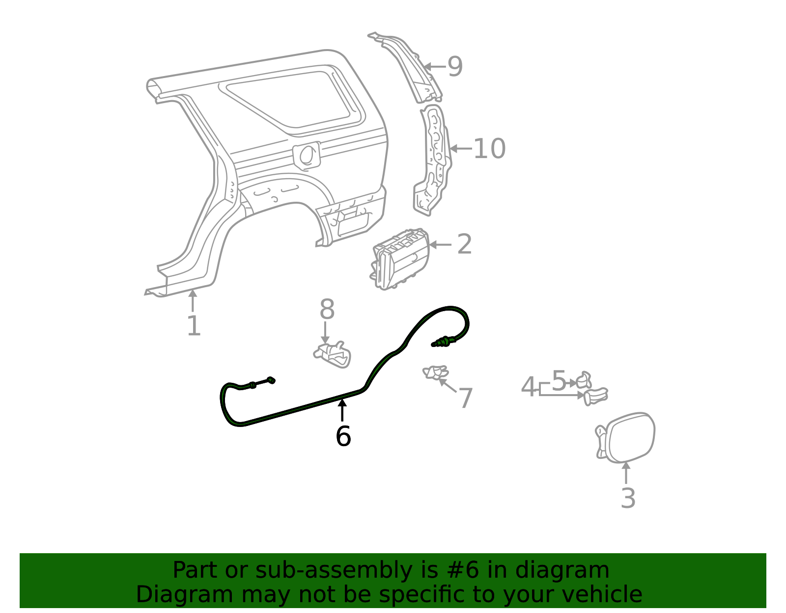77035-35120 - High-Quality Fuel Filler Door Release Cable for 2003-2009 ...